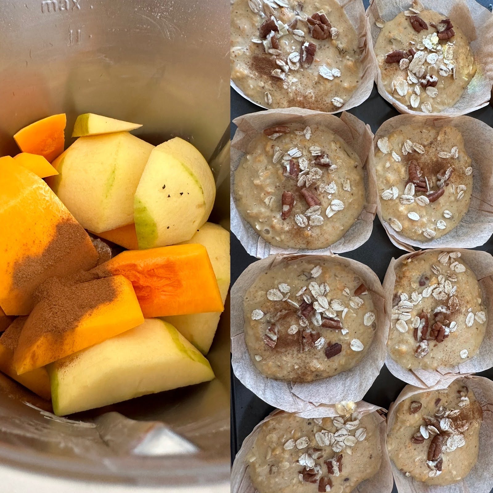 Maxi muffins d’automne : courge, pomme, épices – Fannelie.com